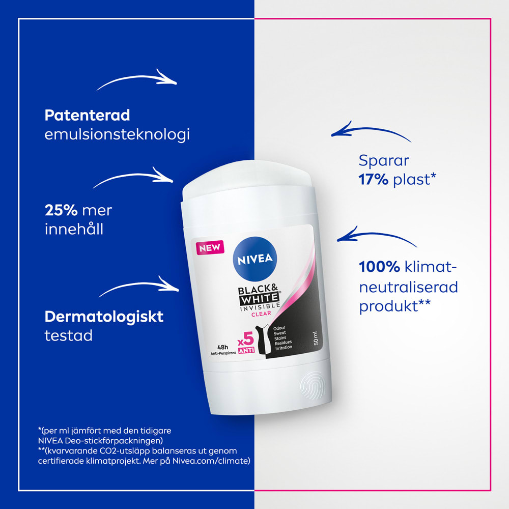 NIVEA Black & White Stick Female 50ml i 50 från NIVEA | Åhlens