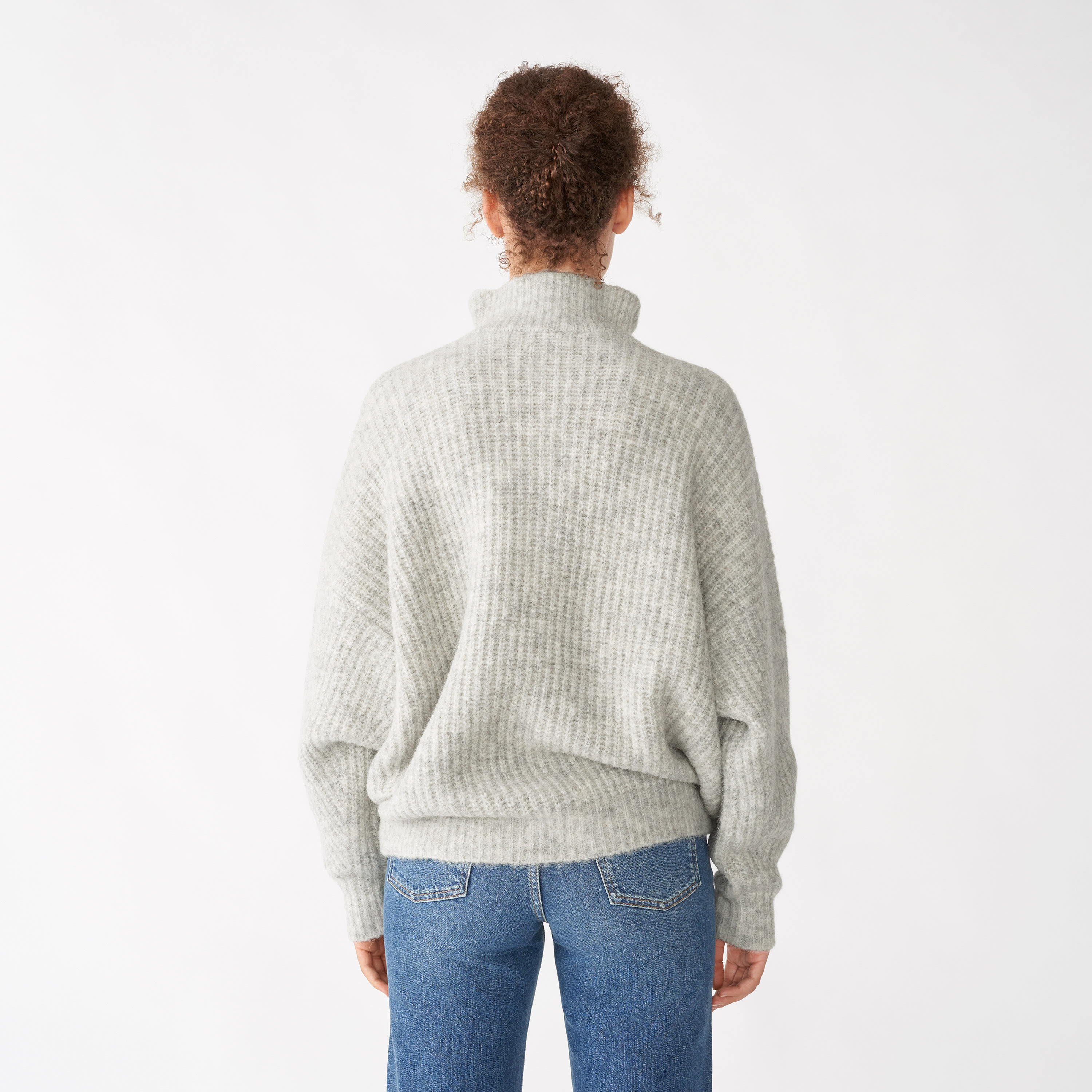 Stickad tröja med krage och dragkedja NIVA i Grey Melange från CW by ...